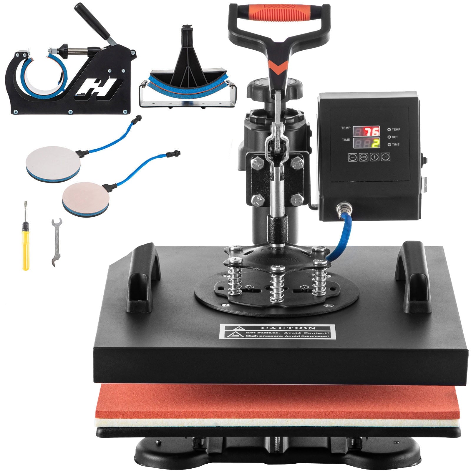 BENTISM Heat Press Machine 5 in 1, 15"X15" Combo Digital Multifunction ...