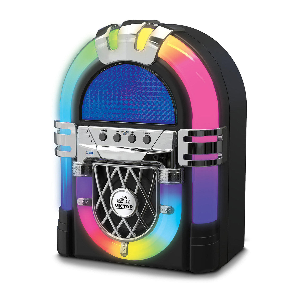 Victor Mini Bluetooth Jukebox with Multicolor LED Lighting – Georbella